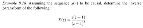 Example Assuming The Sequence X N To Be Chegg Com