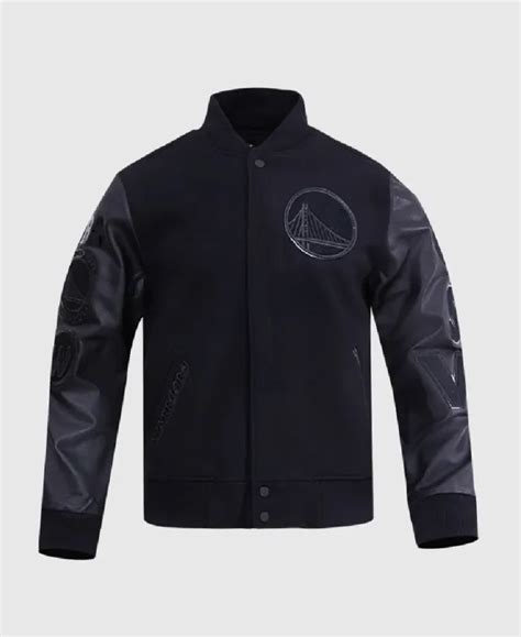 Nba Golden State Warriors Black Varsity Jacket Trendy Leather Jackets