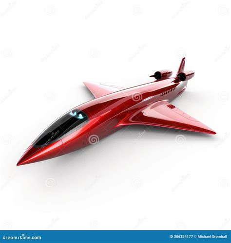 Hypersonic Plane Isolated On White Created With Generative Ai Fast Jet With Turbines Stock