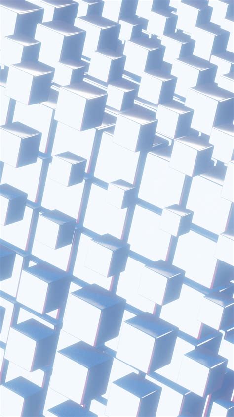 Simplified Blockchain Depicted Through Stylized Geometric Shapes