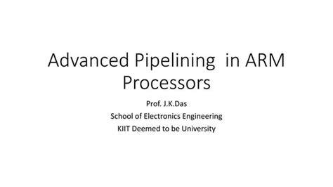 Advanced Pipelining In Arm Processorspptx Programming Languages