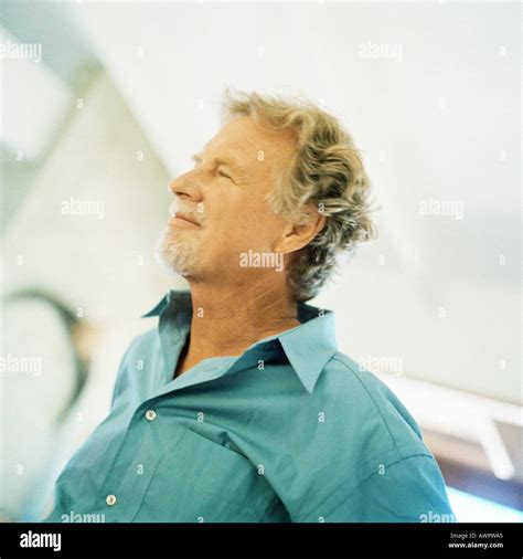 Mature Man Side View Portrait Stock Photo Alamy