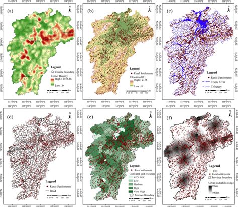 Spatial Distribution Of Rural Settlements Of 2019 Versus Environmental