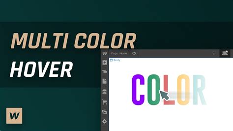 Multi Color Text Hover Effect Webflow Tutorial No Custom Code YouTube