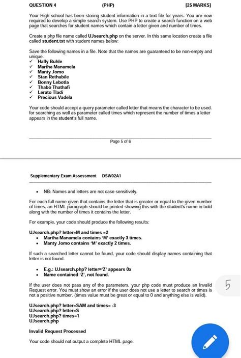 solved question 4 php [25 marks] your high school has been