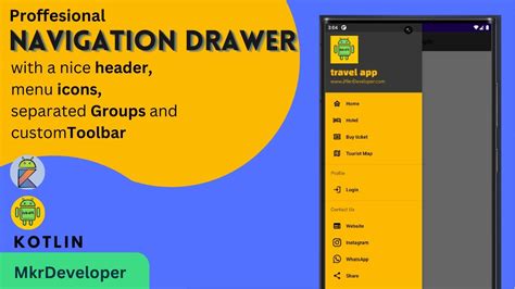 How To Create A Navigation Drawer In Android Studio Kotlin YouTube