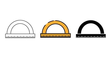 Premium Vector Protractor Geometric Mathematical School Tool Vector Icon