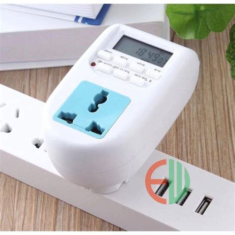 Digital Timer AL 06 Electronic Digital Mains EU Plug In Timer Switch Socket With US Plug Adapter