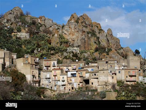 Gagliano Castelferrato In The Province Of Enna Sicily Italy Stock