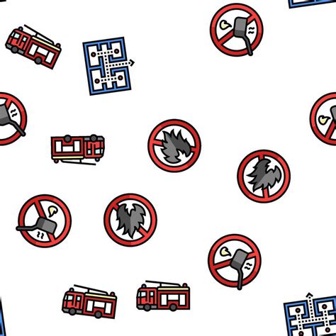 Emergency Safety Security Danger Vector Seamless Pattern 32515990
