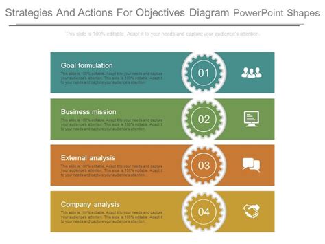Strategies And Actions For Objectives Diagram Powerpoint Shapes PowerPoint Templates Download