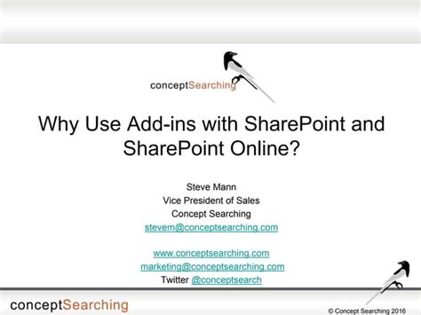 Why Use Add Ins With Sharepoint And Sharepoint Online Webinar Ppt