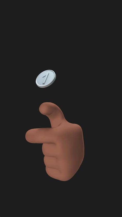 An Animation Of A Hand Flipping A Coin · Free Stock Video