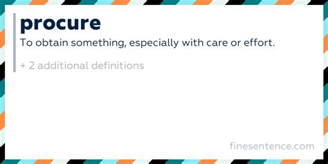 Procure Definition Meaning And Examples In English