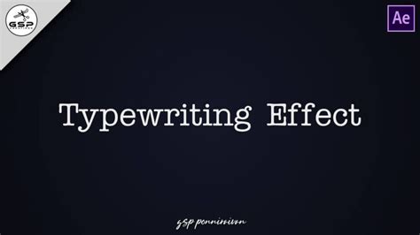 Typewriting Effect Animation Tutorial In After Effects GSP Creations