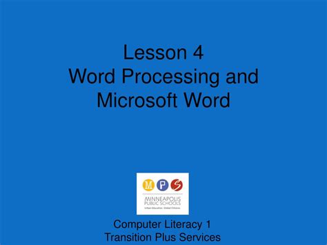 Ppt Lesson 4 Word Processing And Microsoft Word Powerpoint Presentation Id6682834