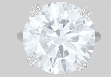 Gia Certified 10 Carat Round Brilliant Cut Diamond Ring Flawless For