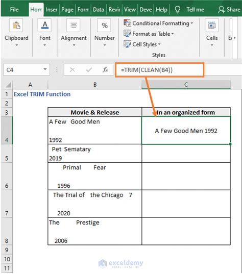 How To Use Trim Function In Excel 7 Examples Exceldemy