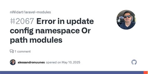 Error In Update Config Namespace Or Path Modules · Issue 2067 · Nwidartlaravel Modules · Github