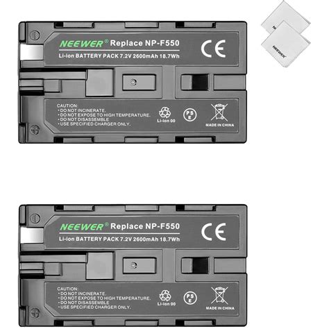 Neewer Sony NP-F550-Type Battery (2600mAh, 2-Pack) 66600379 B&H