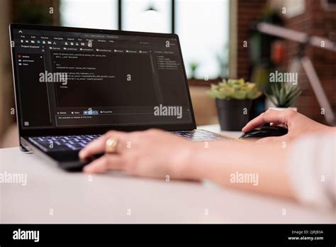 Programmer Using Terminal Window With Code Developing New User