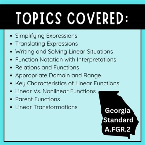 Linear Functions And Relationships Unit Plan Complete Algebra