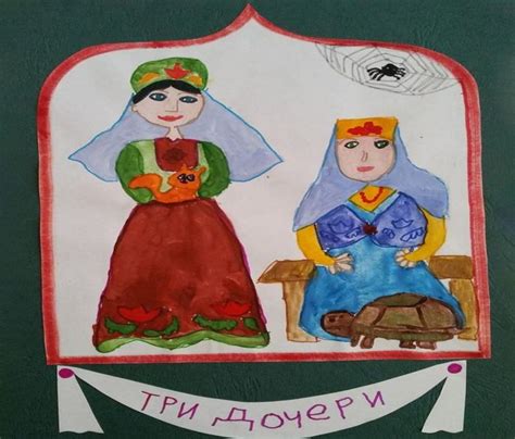 Детские рисунки и иллюстрации к сказке Три дочери