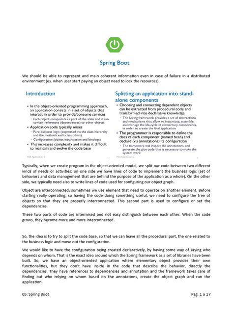 Wa05 Springboot Pdf Class Computer Programming Spring Framework