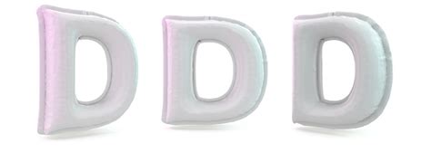 대문자 D 대문자 배경에 풍선 흰색 풍선입니다 3d 3차원 형태에 대한 스톡 사진 및 기타 이미지 3차원 형태 개체 그룹 공기 주입 Istock