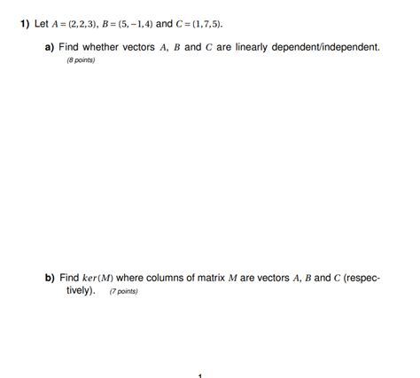 Solved Let A 2 2 3 B 5 −1 4 And C 1 7 5 A Find
