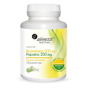 Купить Aliness Bromelain 500 мг + папаин 200 мг, 100 растительных ...