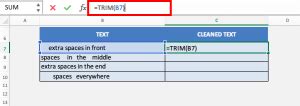 Excel Remove Trailing Spaces And Leading Spaces
