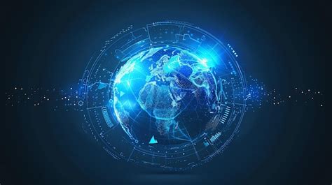 premium photo earth circle digital image global innovation concept