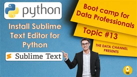 Install Sublime Text Editor For Python Python For Data Professionals Topic 13 Youtube