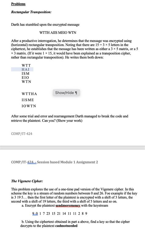 Solved Problems Rectangular Transposition Darth Has