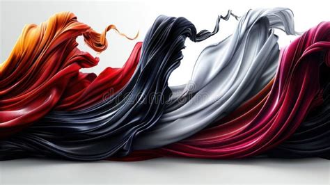 A Dynamic Swirl Of Colorful Fabric Like Textures Blending Seamlessly Stock Illustration