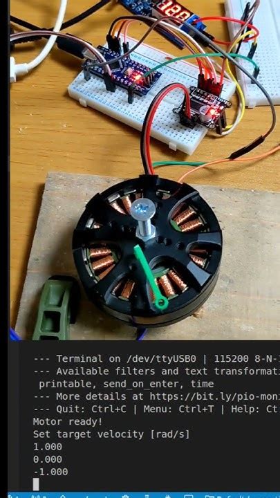 Bldc Motor Velocity Control Foc Arduino Bldcmotor Programming Youtube