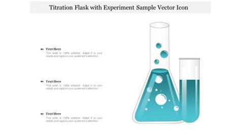Titration Flask With Experiment Sample Vector Icon Powerpoint Templates Slides And Graphics