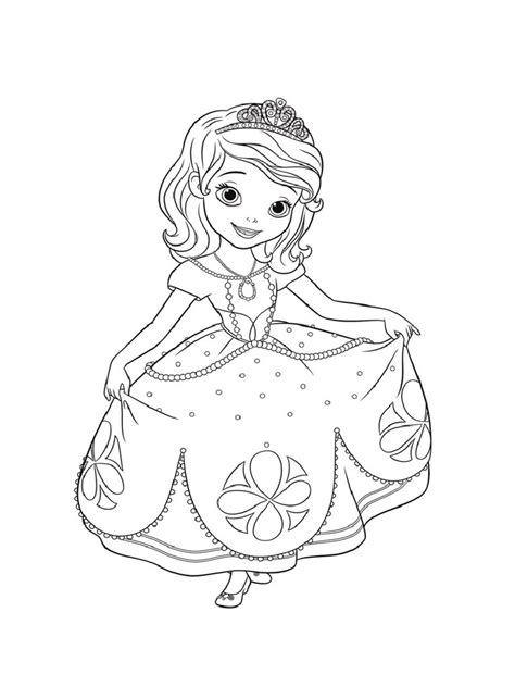 Colorear Princesita Sofía Pdf