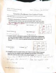 Genetics Problems Solving Sex Linked Traits Course Hero