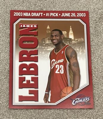Lebron James Cleveland Cavaliers 62603 Draft Day 8x10 Rc Debut Rookie