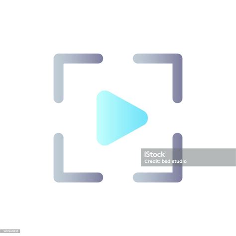 비디오 모드 플랫 그라디언트 색상 Ui 아이콘 가득 찬에 대한 스톡 벡터 아트 및 기타 이미지 가득 찬 개념 고체 Istock