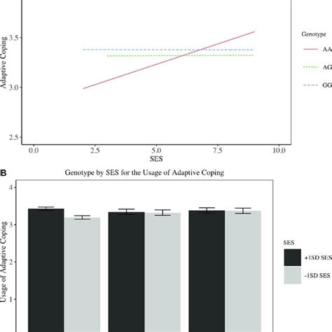 Interaction Between Genotype And SES On Adaptive Coping In Study A Download Scientific