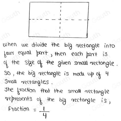 solved 1 what fraction of the big rectangle does the small rectangle