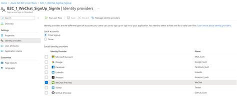 Wechat 계정으로 등록 및 로그인 설정 Azure Ad B2c Microsoft Learn
