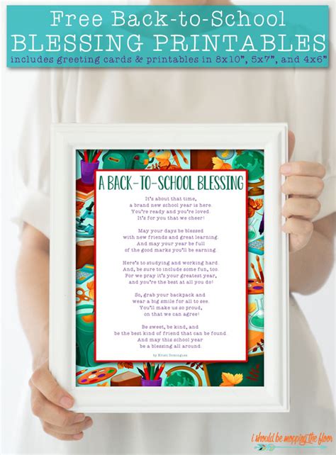 Free Back To School Blessing Printables I Should Be Mopping The Floor