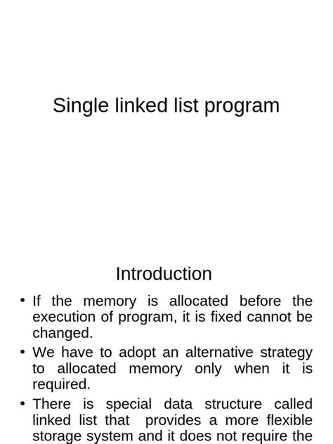 Single Linked List Program Pdf Pointer Computer Programming Computer Science