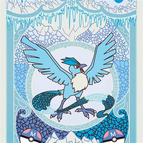 Stained Glass Articuno Pokemon Go Edition Art Print By Erin