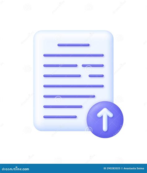 3d Upload File Drag And Drop Sign Upload File Document Concept Stock