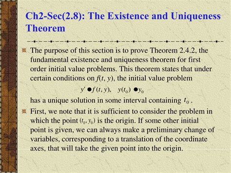 ppt proving existence and uniqueness theorem for initial value problems powerpoint